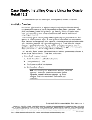 high availability case study oracle linux | PDF | Operating Systems | Computer Software and ...