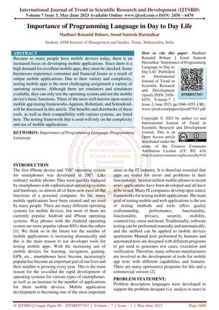 Importance of Programming Language in Day to Day Life | PDF