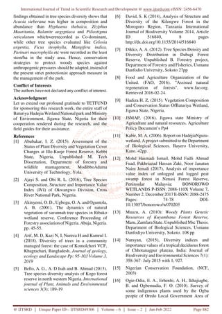 Importance Value Index IVI of Tree Species and Diversity of Baturiya ...