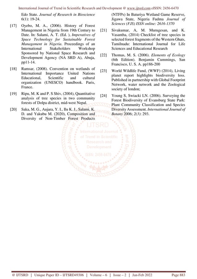 Importance Value Index IVI of Tree Species and Diversity of Baturiya ...