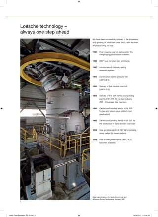 Loesche Mill for Solid Fuels | PDF