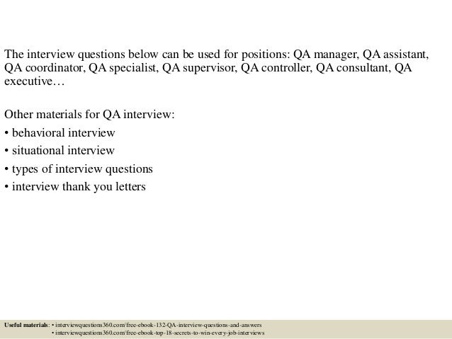 132 Qa Interview Questions And Answers Pdf