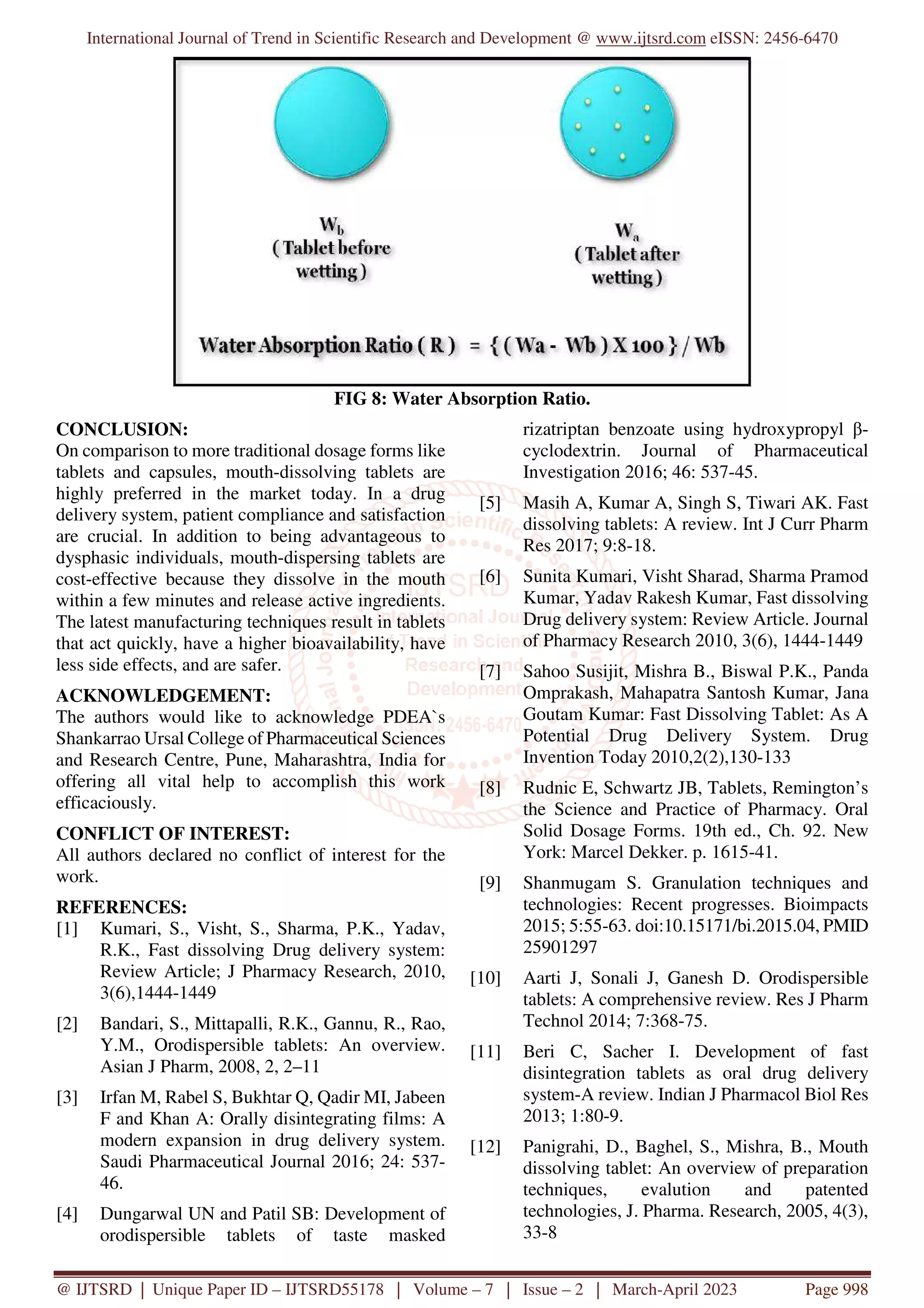 Review On Formulation Approaches And Evaluation Parameters Of Mouth Dissolving Tablet Pdf