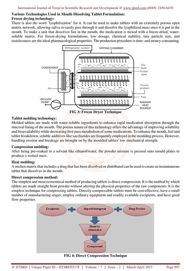 Review On Formulation Approaches And Evaluation Parameters Of Mouth Dissolving Tablet Pdf