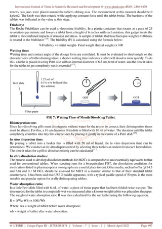 Review on Formulation Approaches and Evaluation Parameters of Mouth ...