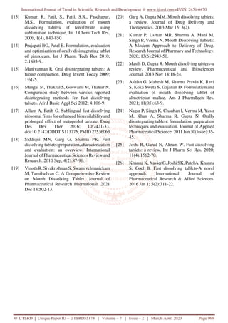 Review on Formulation Approaches and Evaluation Parameters of Mouth ...