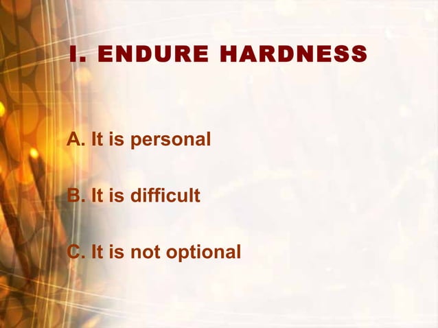 2 Timothy 2:3-6 Marks of Faithful Men | PPT