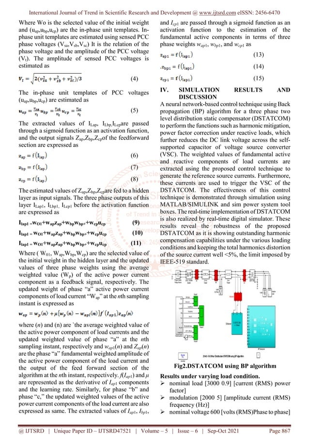 To Study, Analysis and Implementation of Power Quality Improvement Using DSTATCOM with ANN Back ...