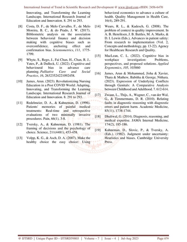 Unraveling the Mind How Cognitive Biases Shape Nurses Decision Making | PDF