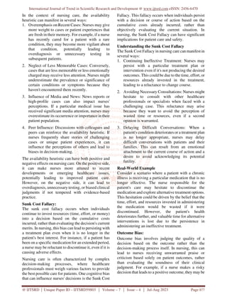 Unraveling the Mind How Cognitive Biases Shape Nurses Decision Making | PDF