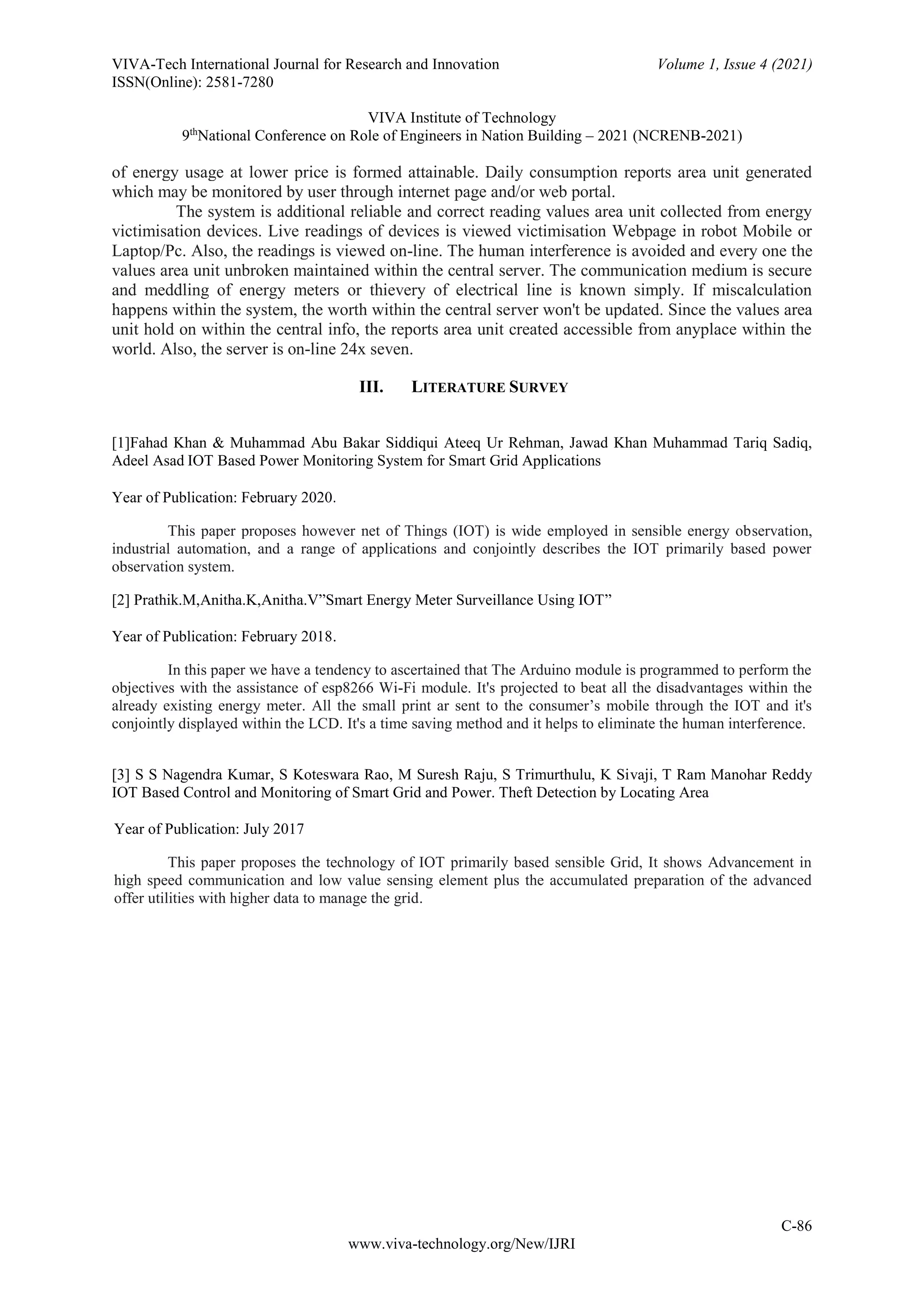 Iot Based Power Grid Monitoring And Control System Pdf