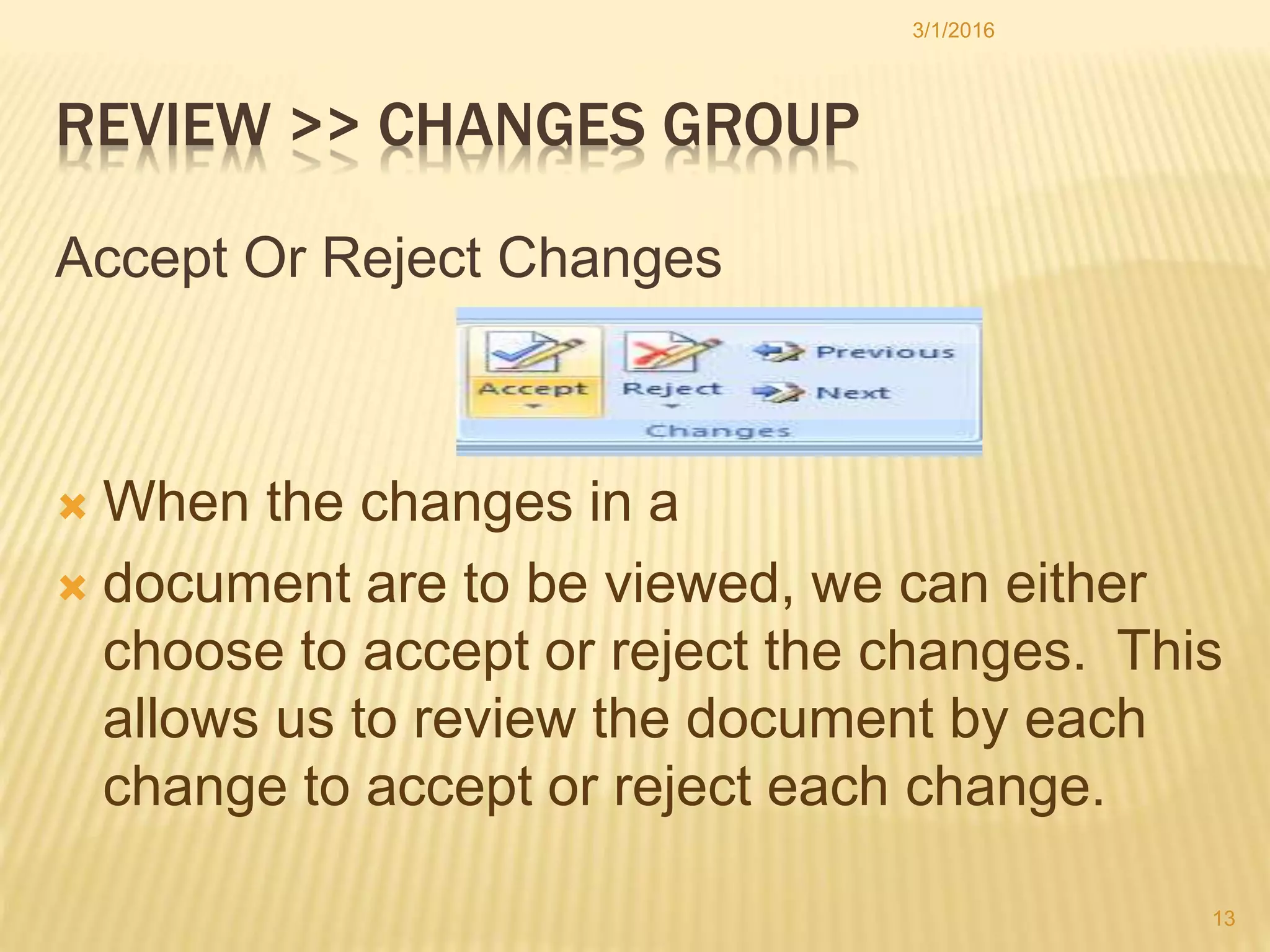MS Word Review & View Tab | PPTX