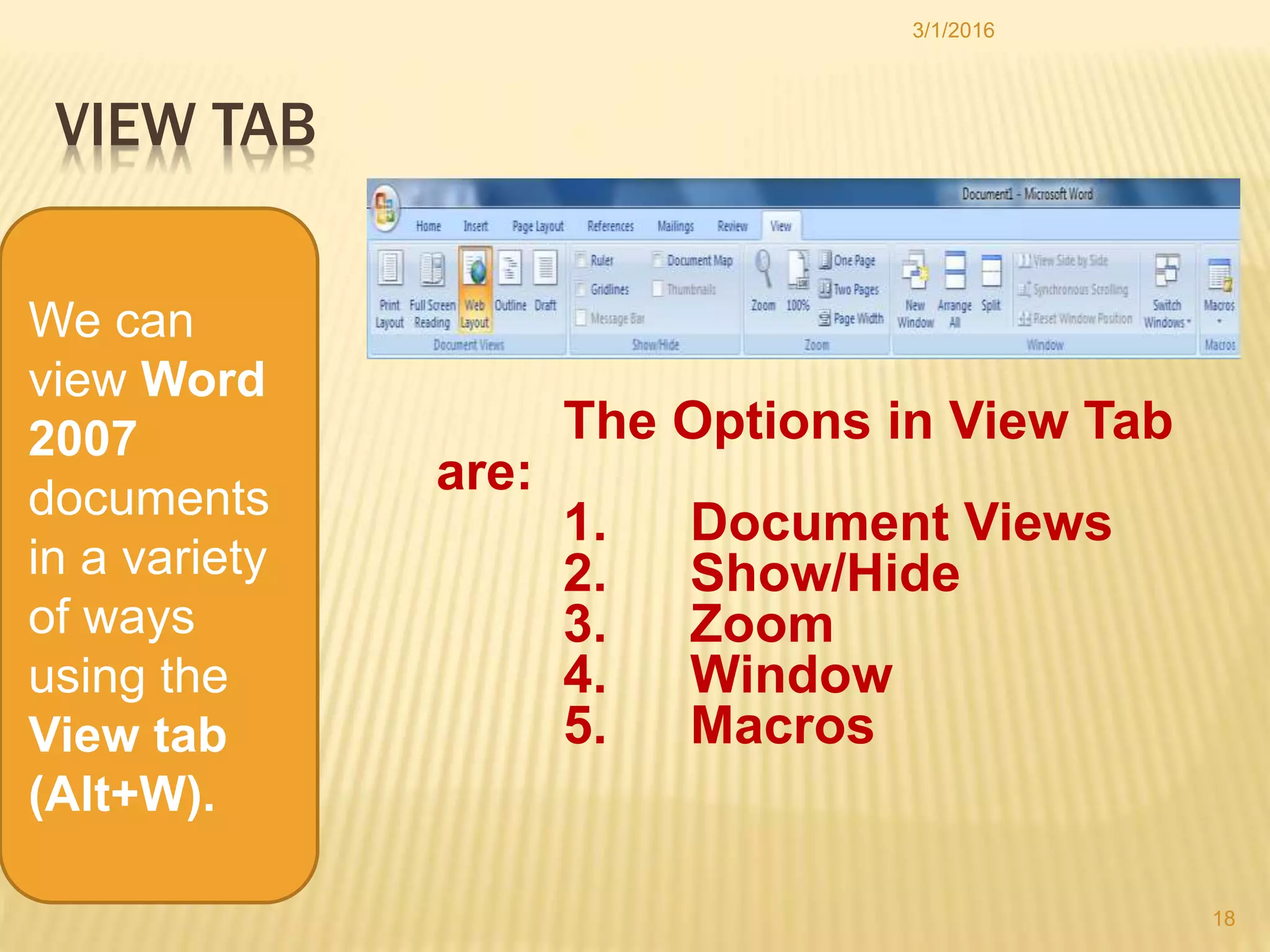 MS Word Review & View Tab | PPTX