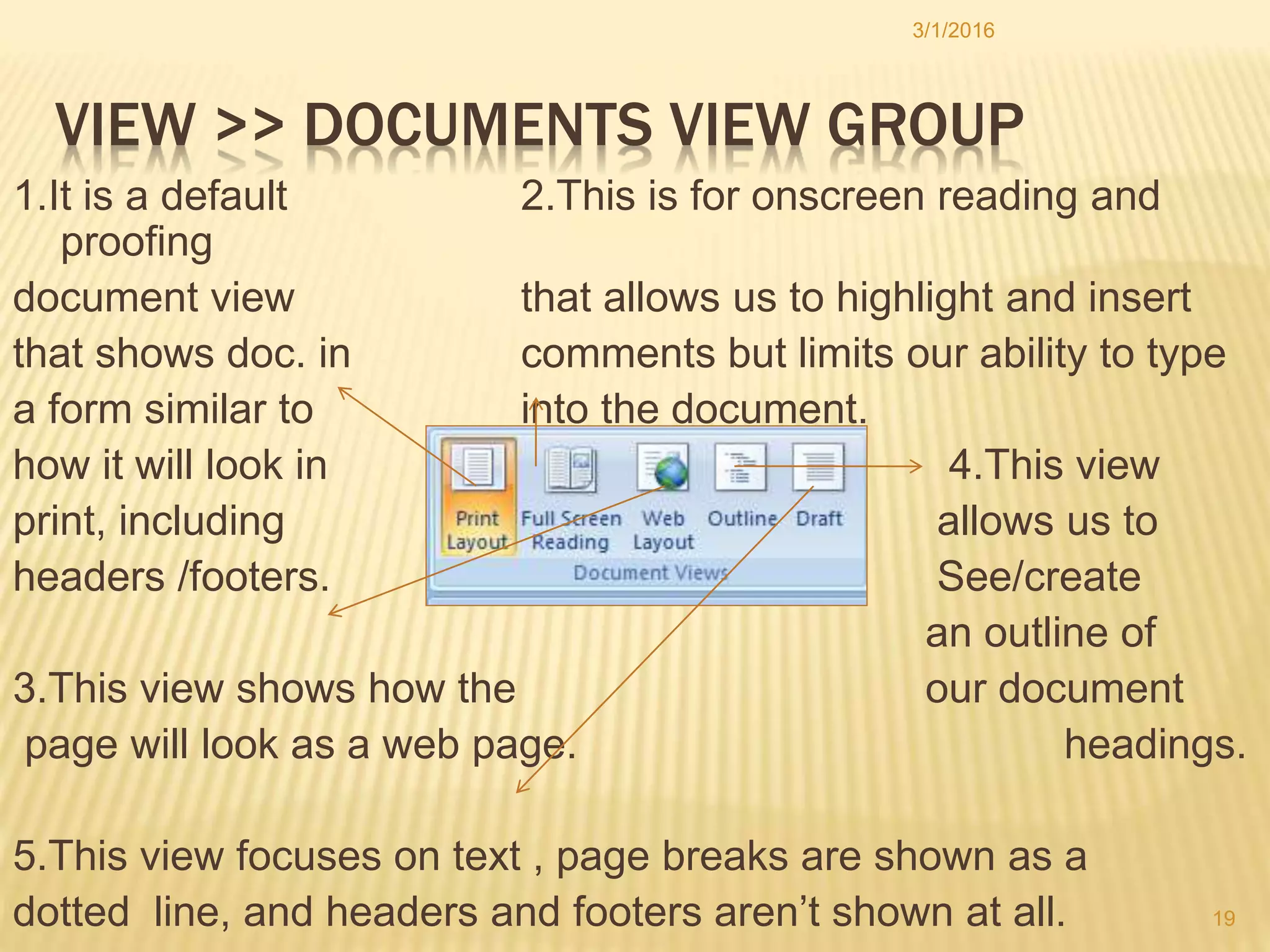 MS Word Review & View Tab | PPTX