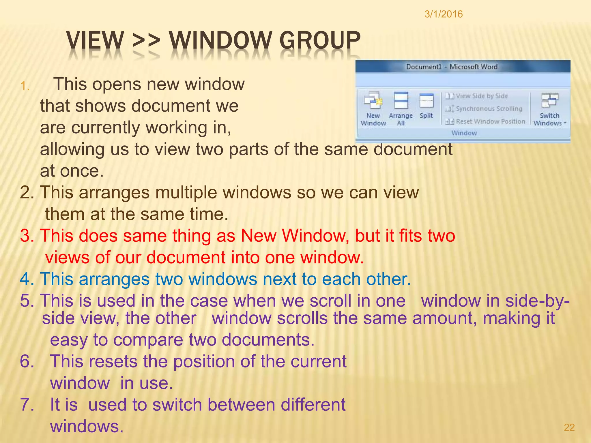 MS Word Review & View Tab | PPTX
