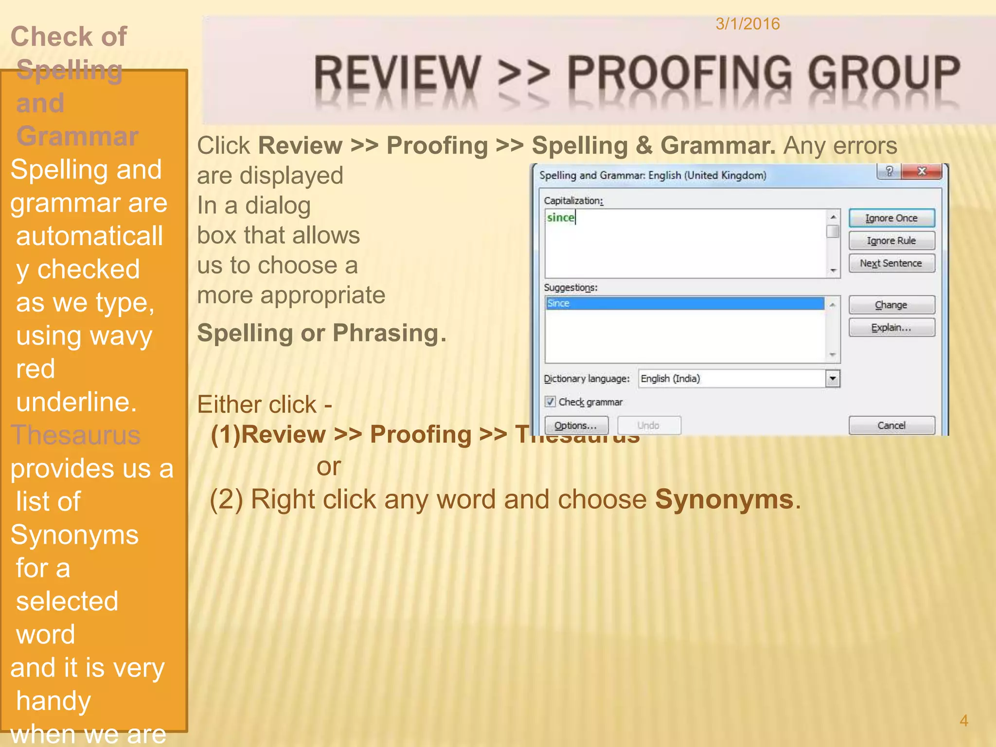 MS Word Review & View Tab | PPTX