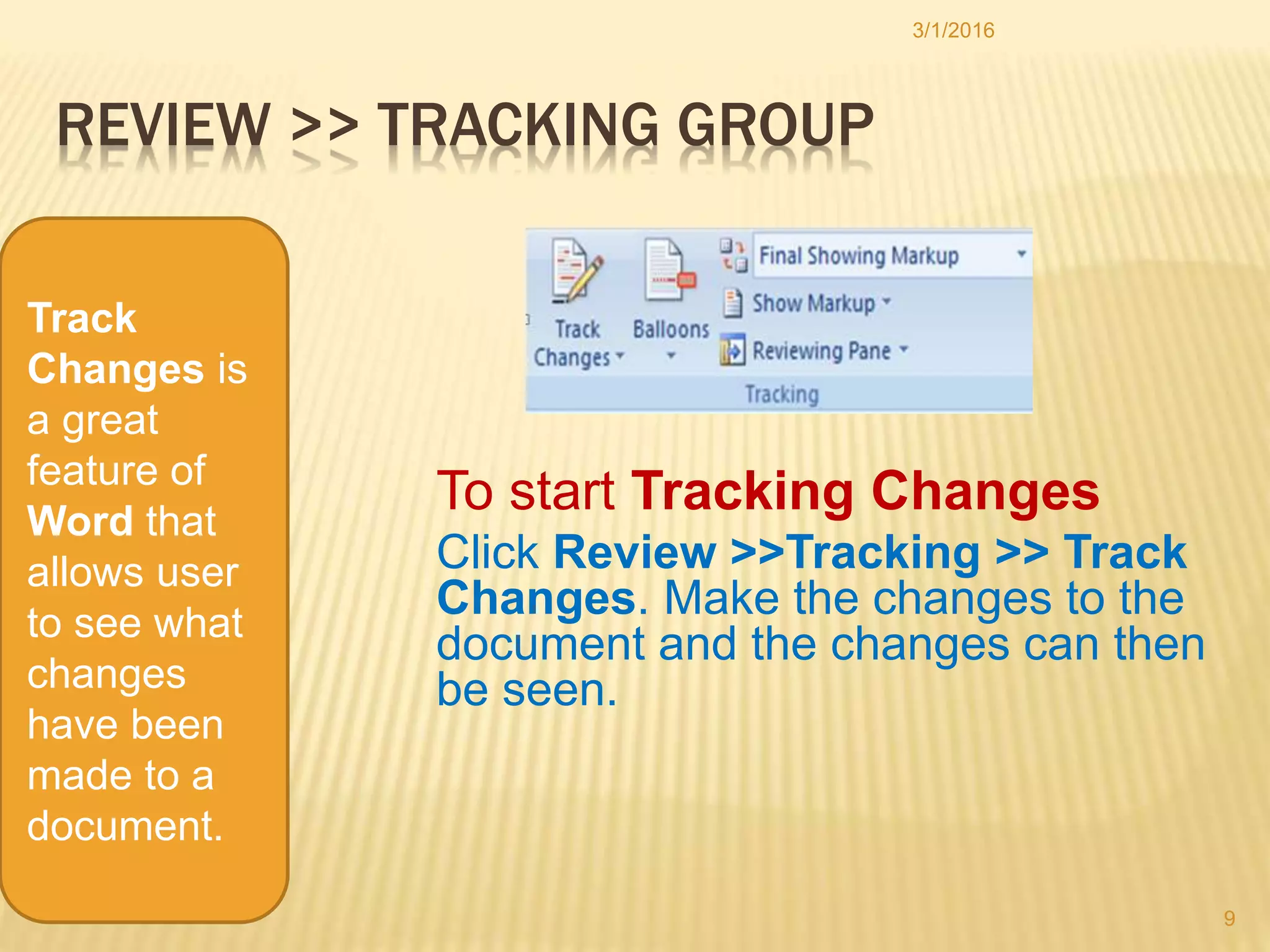 MS Word Review & View Tab | PPTX