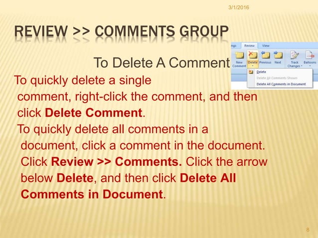 MS Word Review & View Tab | PPTX