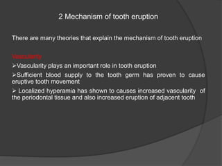 tooth eruption | PPTX | Dental Health | Diseases and Conditions
