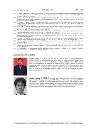 Numerical analysis in Ar-H2 coupled-coil inductively coupled thermal plasma with Si feedstock ...