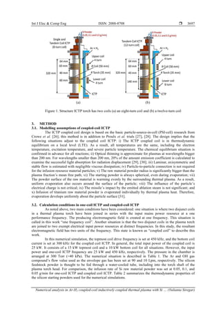 Numerical analysis in Ar-H2 coupled-coil inductively coupled thermal plasma with Si feedstock ...