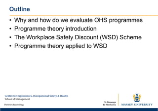 Evaluation of Occupational Health and Safety Programmes Using Programme Theory: ACC’s Workplace ...