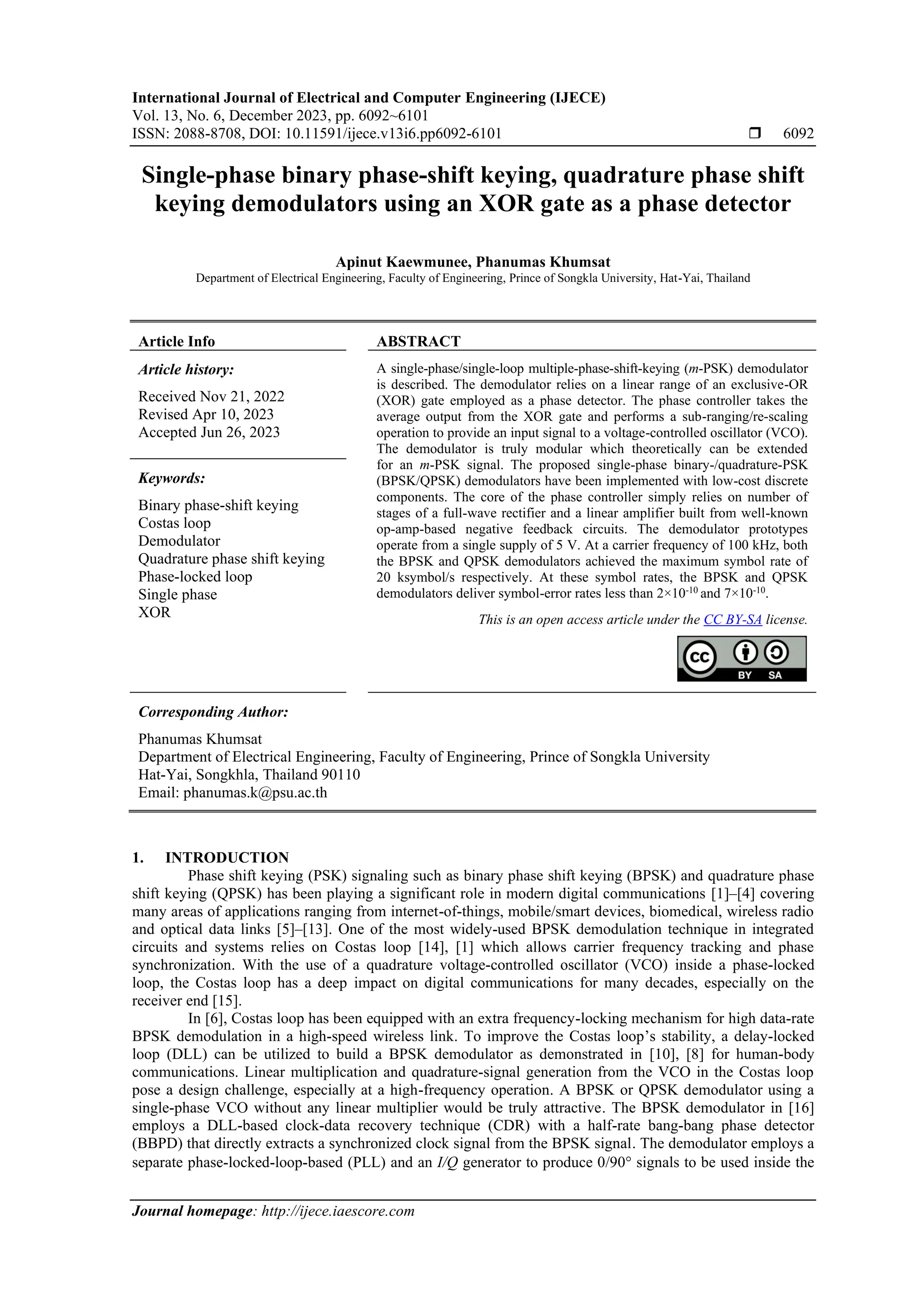 Single-phase binary phase-shift keying, quadrature phase shift keying ...