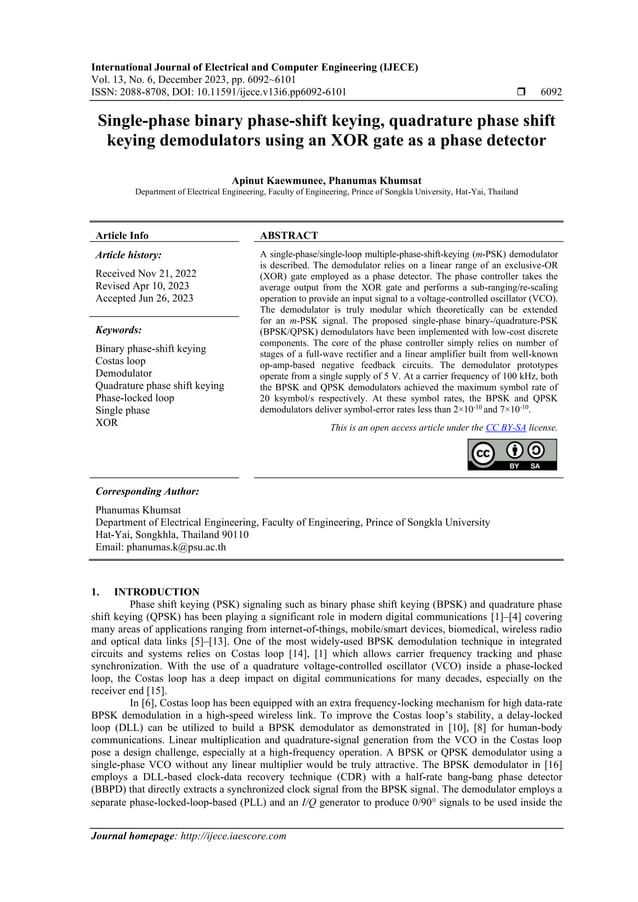Single-phase binary phase-shift keying, quadrature phase shift keying ...