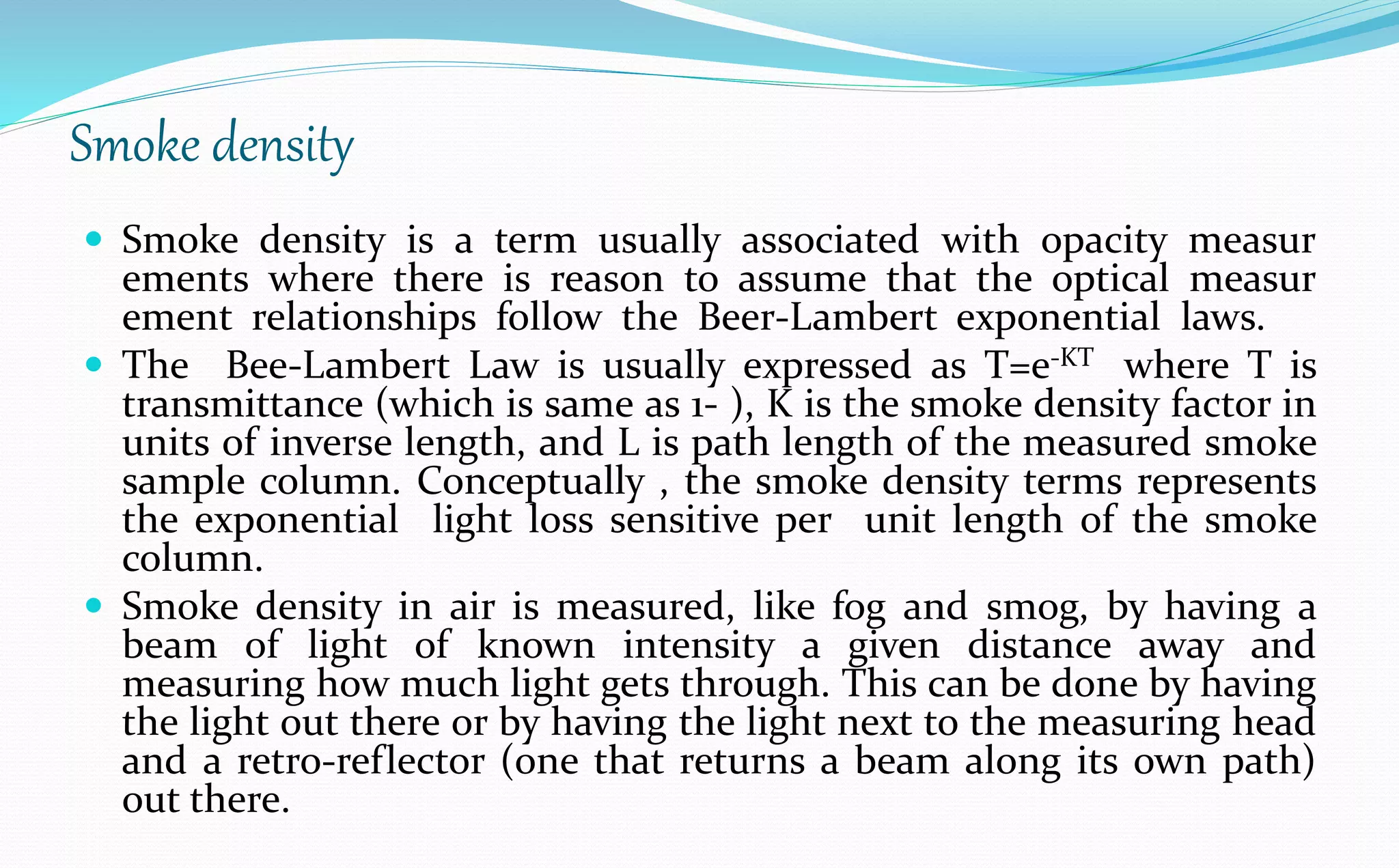 Measurement of Smoke Density using Bosch type smoke meter | PPTX