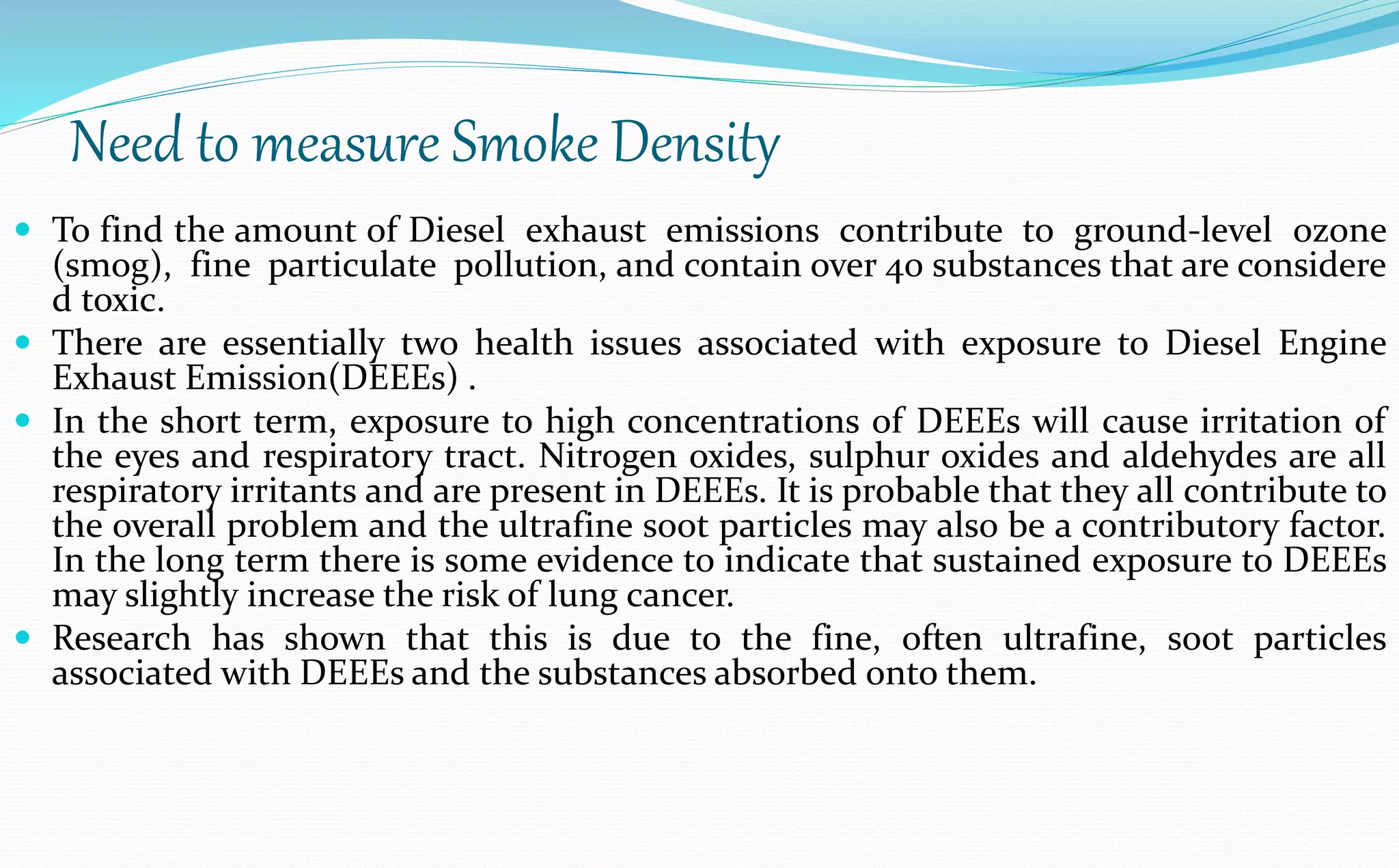Measurement of Smoke Density using Bosch type smoke meter | PPTX