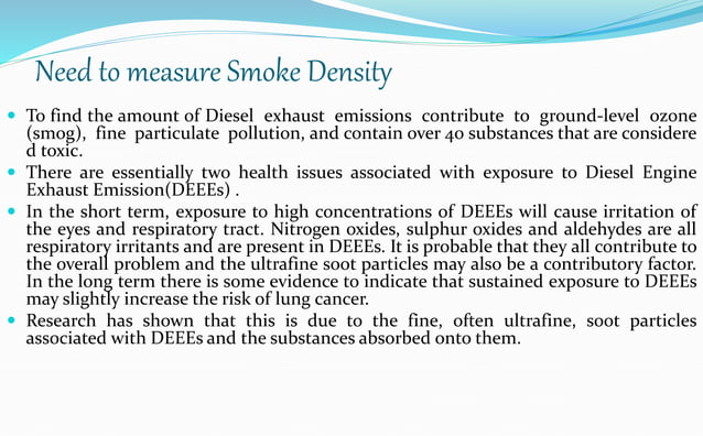 Measurement of Smoke Density using Bosch type smoke meter | PPTX