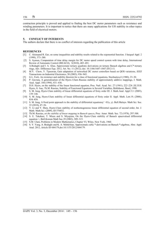 An Application of Ulam-Hyers Stability in DC Motors | PDF