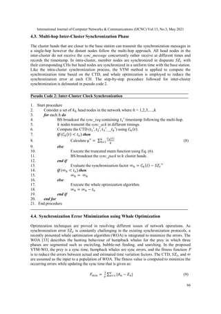 Clock Synchronization using Truncated Mean and Whale Optimization for Clustered Sensor Networks ...