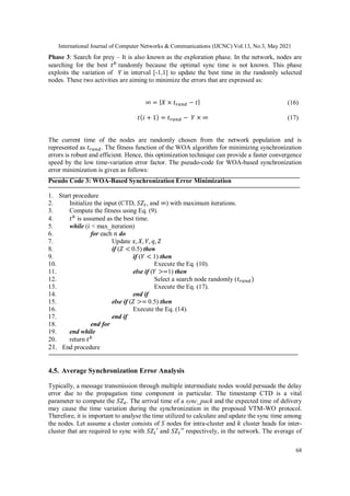 Clock Synchronization using Truncated Mean and Whale Optimization for Clustered Sensor Networks ...