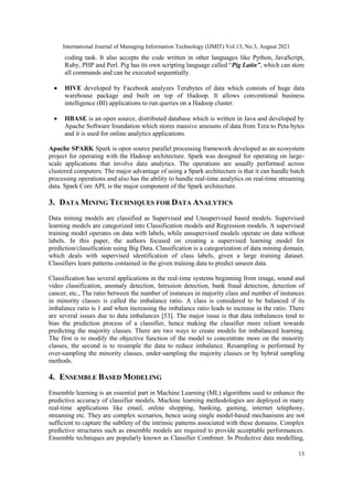 A REVIEW ON CLASSIFICATION OF DATA IMBALANCE USING BIGDATA | PDF