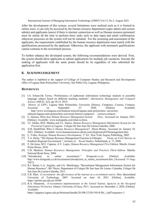 IMPLEMENTATION OF DECISION SUPPORT PERSONNEL RECRUITMENT SYSTEM FOR ...