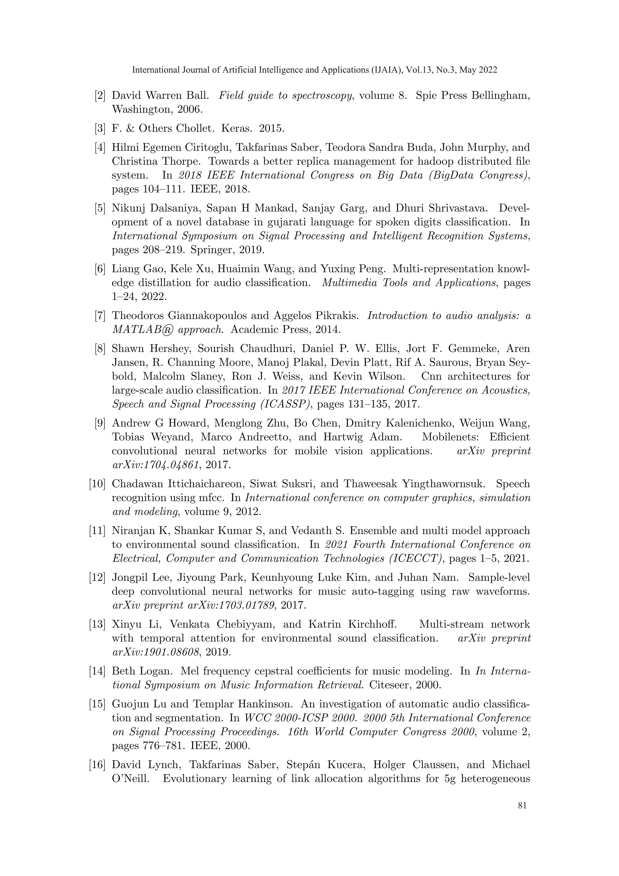 Investigating Multi Feature Selection And Ensembling For Audio Classification Pdf