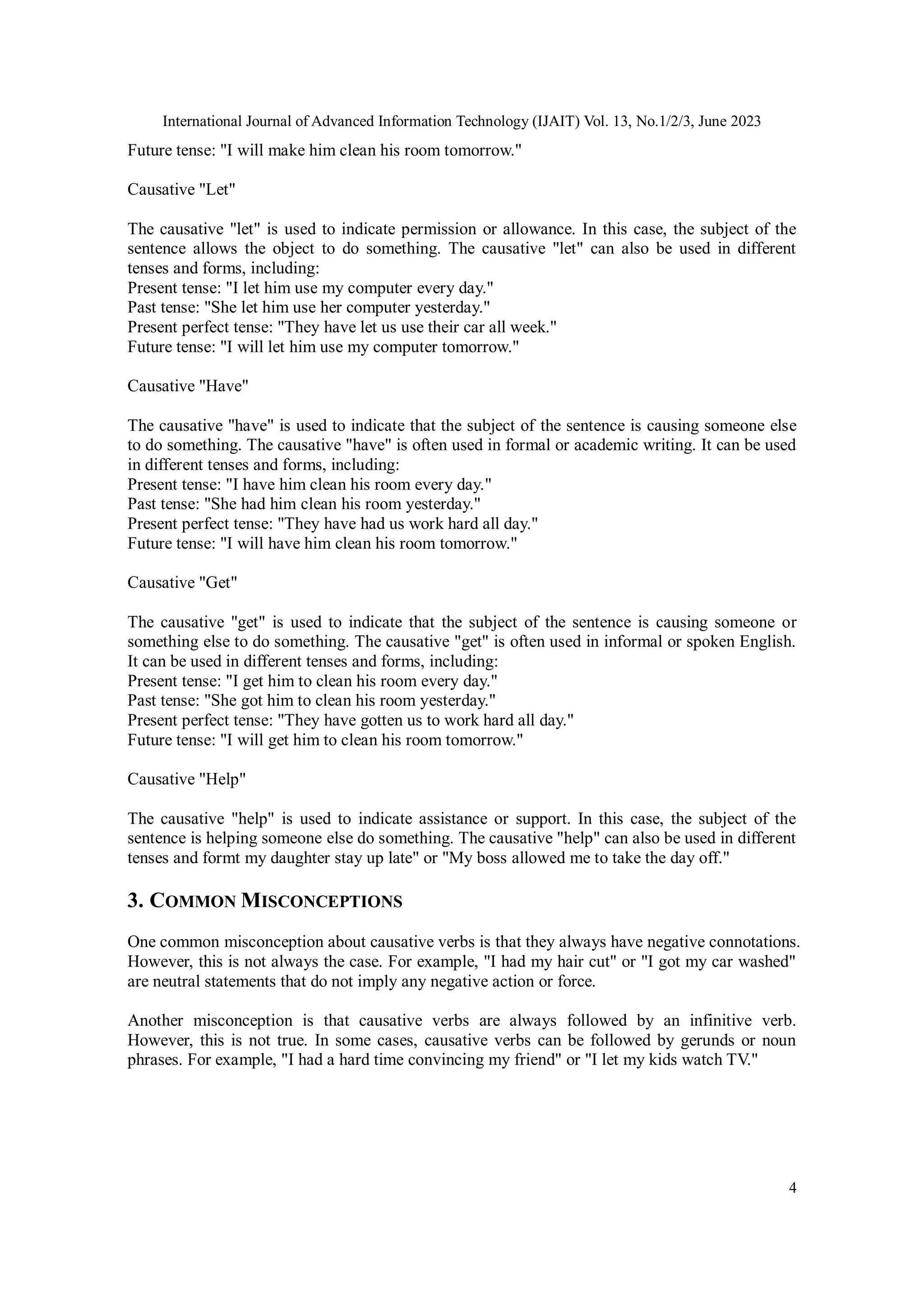TYPES OF CAUSATIVE VERBS IN ENGLISH, THEIR FORMS AND USAGE IN DIFFERENT CONTEXTS | PDF