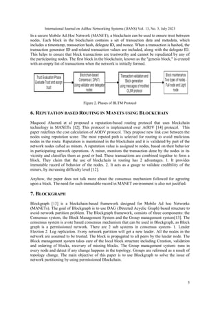 A COMPARATIVE STUDY FOR BLOCK CHAIN APPLICATIONS IN THE MANET | PDF