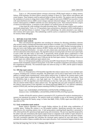 Memory built-in self-repair and correction for improving yield: a ...