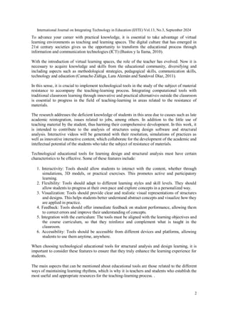 IMPLEMENTATION OF COMPUTATIONAL TOOLS IN THE TEACHING-LEARNING PROCESS OF MATERIALS STRENGTH | PDF