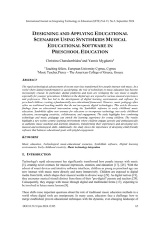 Designing and Applying Educational Scenarios using Synth4kids Musical Educational Software in ...