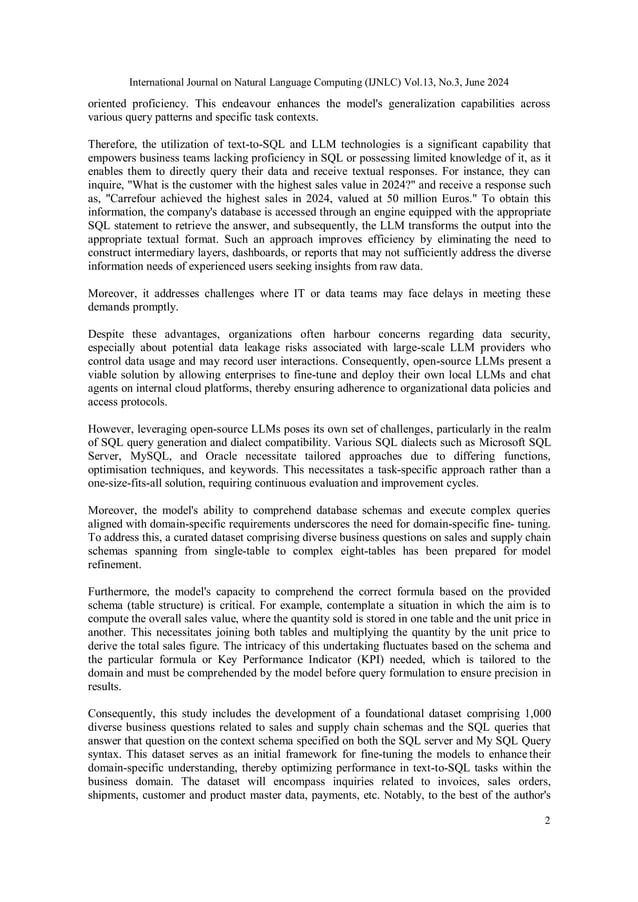 Fine-Tuning of Small/Medium LLMs for Business QA on Structured Data | PDF