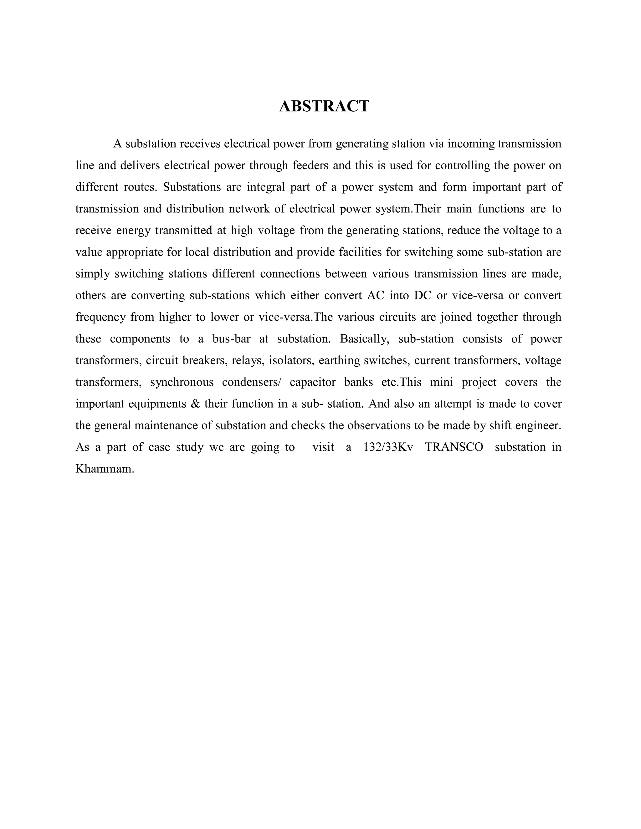 132 33kv substation documentation | PDF