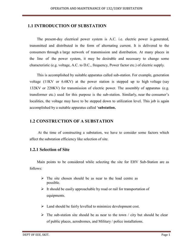 132 33kv substation documentation | PDF