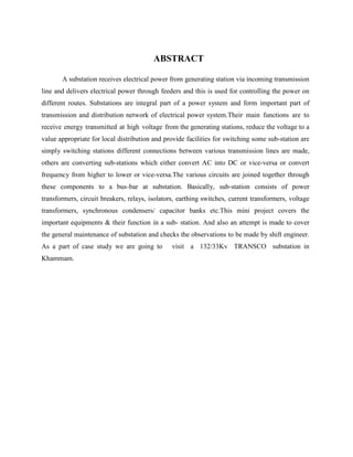 132 33kv substation documentation | PDF