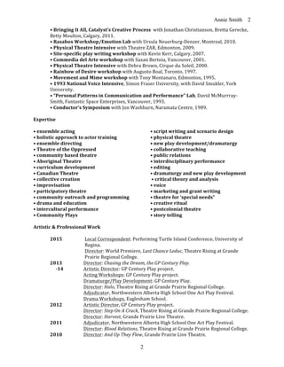 C V A Smith - Theatre Spring 2015 | PDF