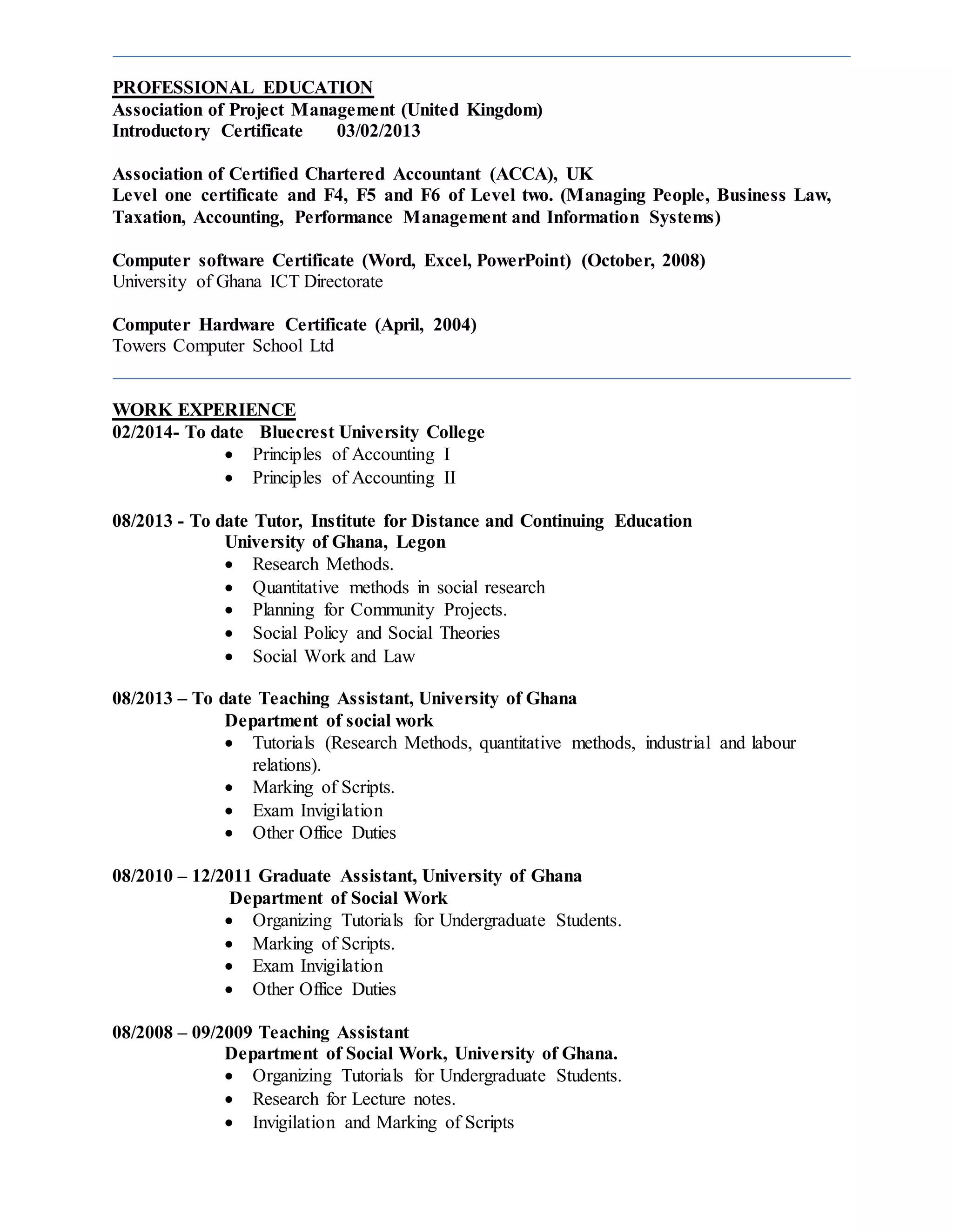 Evans Kurubuni CV word | PDF