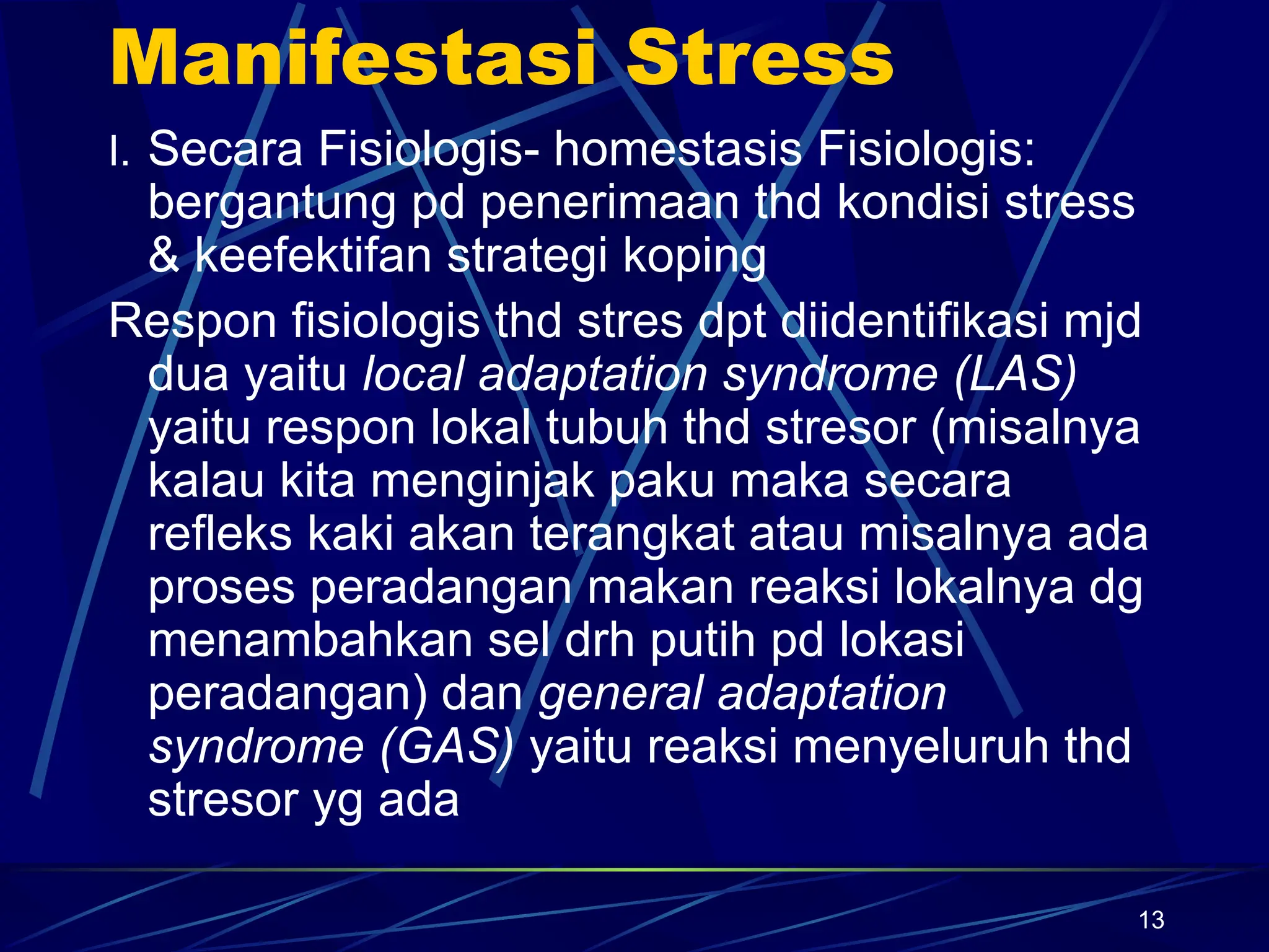 Konsep Stress Adaptasi - materi ppt kuliah | PPT
