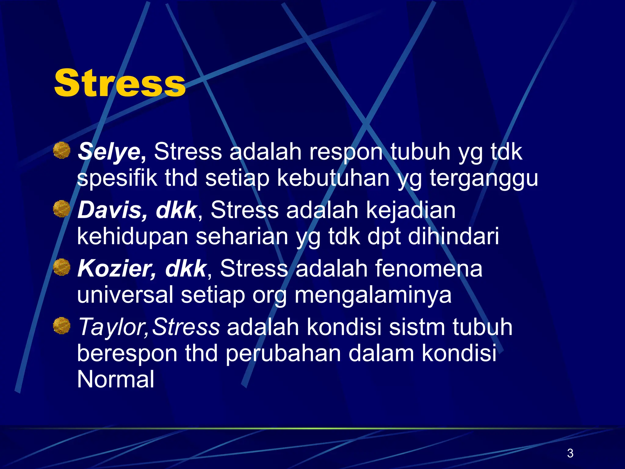 Konsep Stress Adaptasi - materi ppt kuliah | PPT
